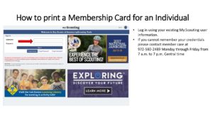How to print a Membership Card | Scouting America Sequoia Council