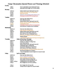 2023-Camp-Chawanakee-Special-Events-and-Training-Schedule | Scouting ...