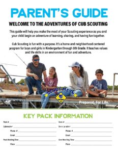 2023 Cub Scouts Parent Guide | Scouting America Sequoia Council