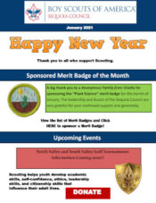 Previous Monthly Merit Badge Newsletters | Scouting America Sequoia Council