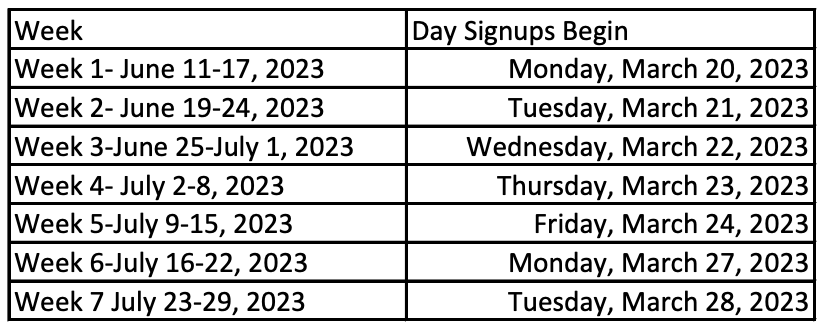 Merit Badge Sign up dates | Scouting America Sequoia Council