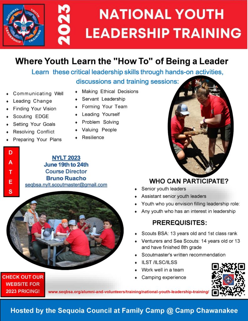 National Youth Leadership Training | Sequoia Council - Boy Scouts of ...