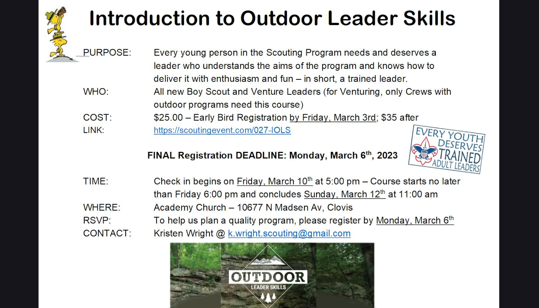 Outdoor Leader Skills | Scouting America Sequoia Council