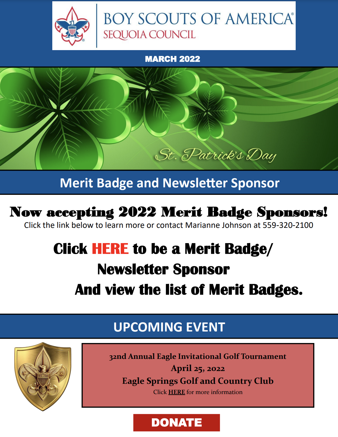 Monthly Merit Badge Newsletters | Scouting America Sequoia Council