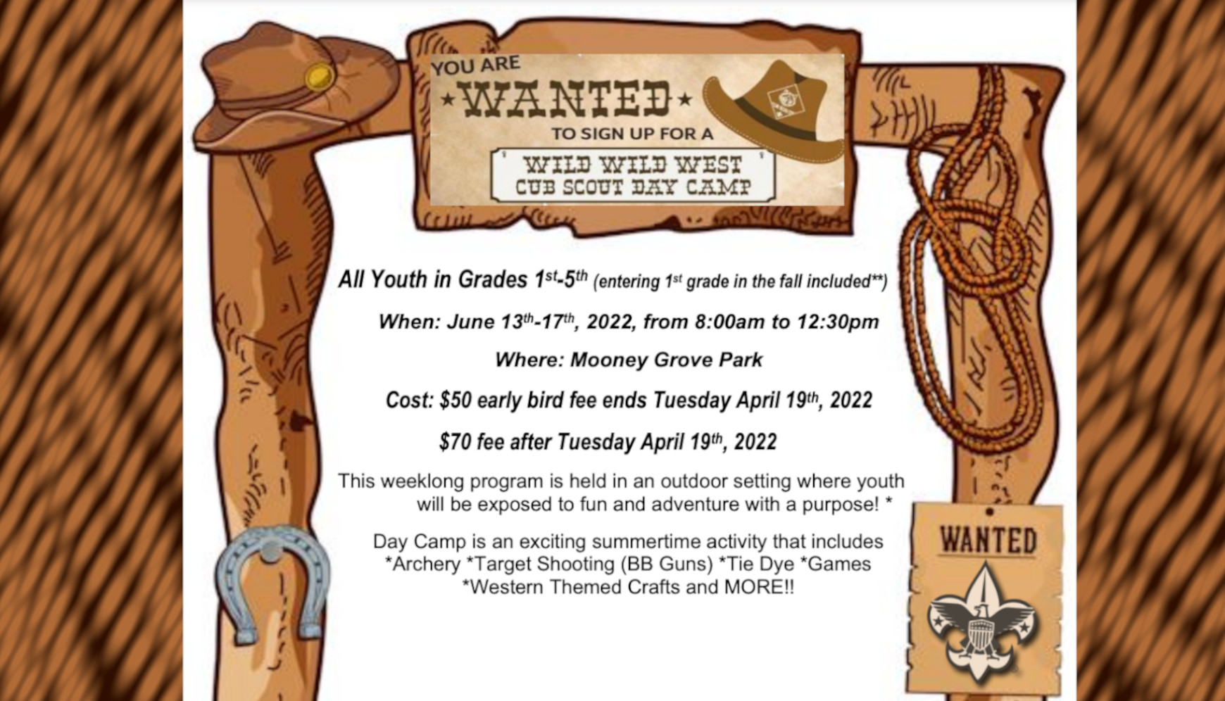 Cub Scout Daycamp Banner | Scouting America Sequoia Council